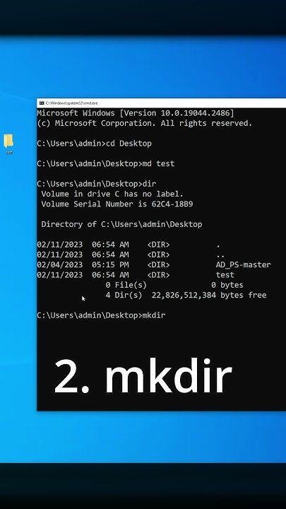 Creating Directories In The Command Prompt Youtube