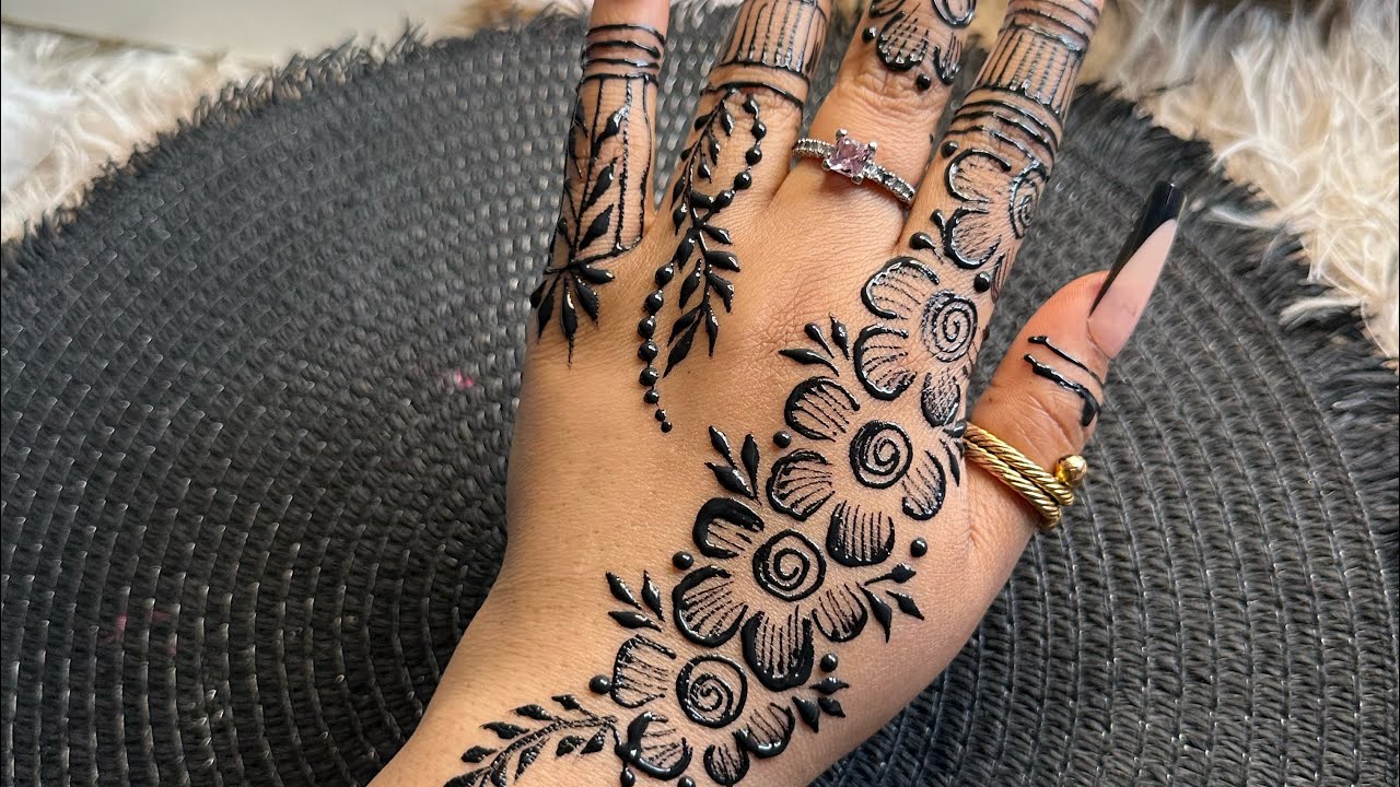 Easy henna tutorial - YouTube