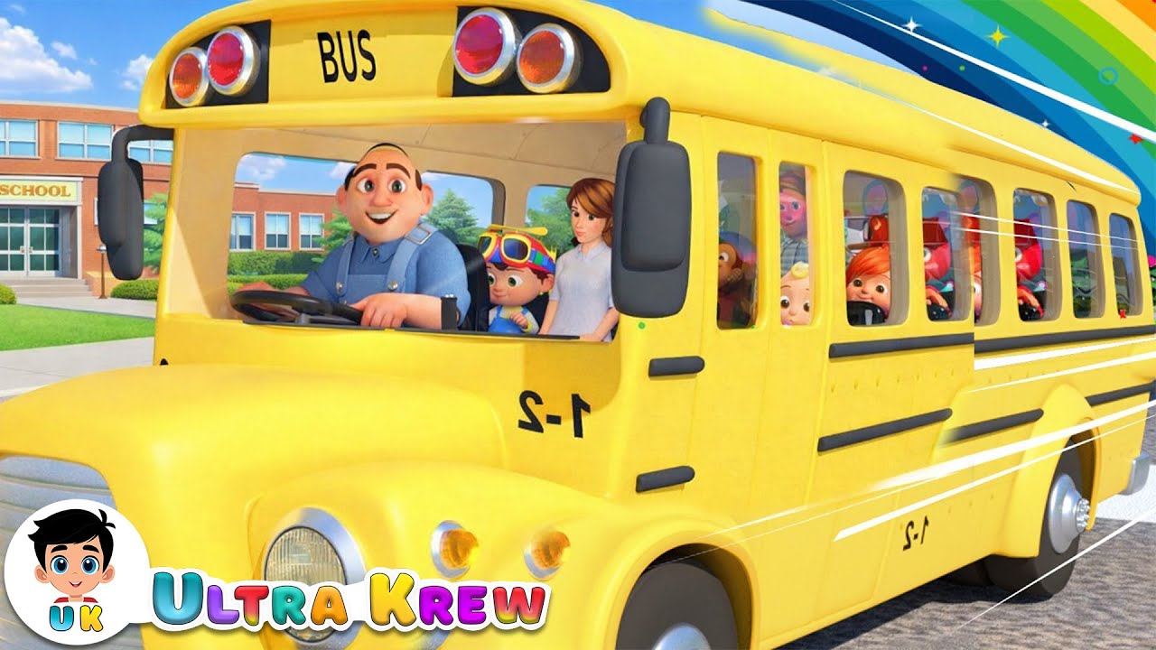 Wheels On The Bus | Nursery Rhyme | Ultra Krew Nursery Rhymes & Kids ...