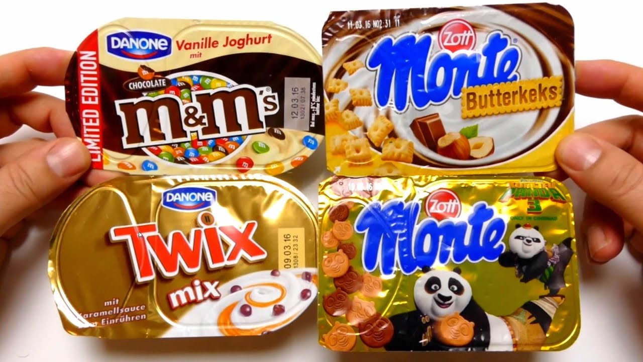Danone TWIX Mix & M&M's + Zott Monte Cookie & Panda - Dessert from ...