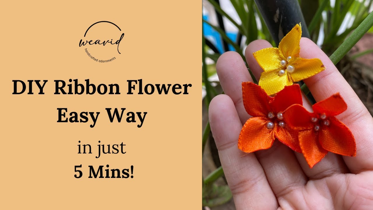 How To Make Easy Ribbon Flowers | DIY Ribbon Flowers Tutorial | Super ...