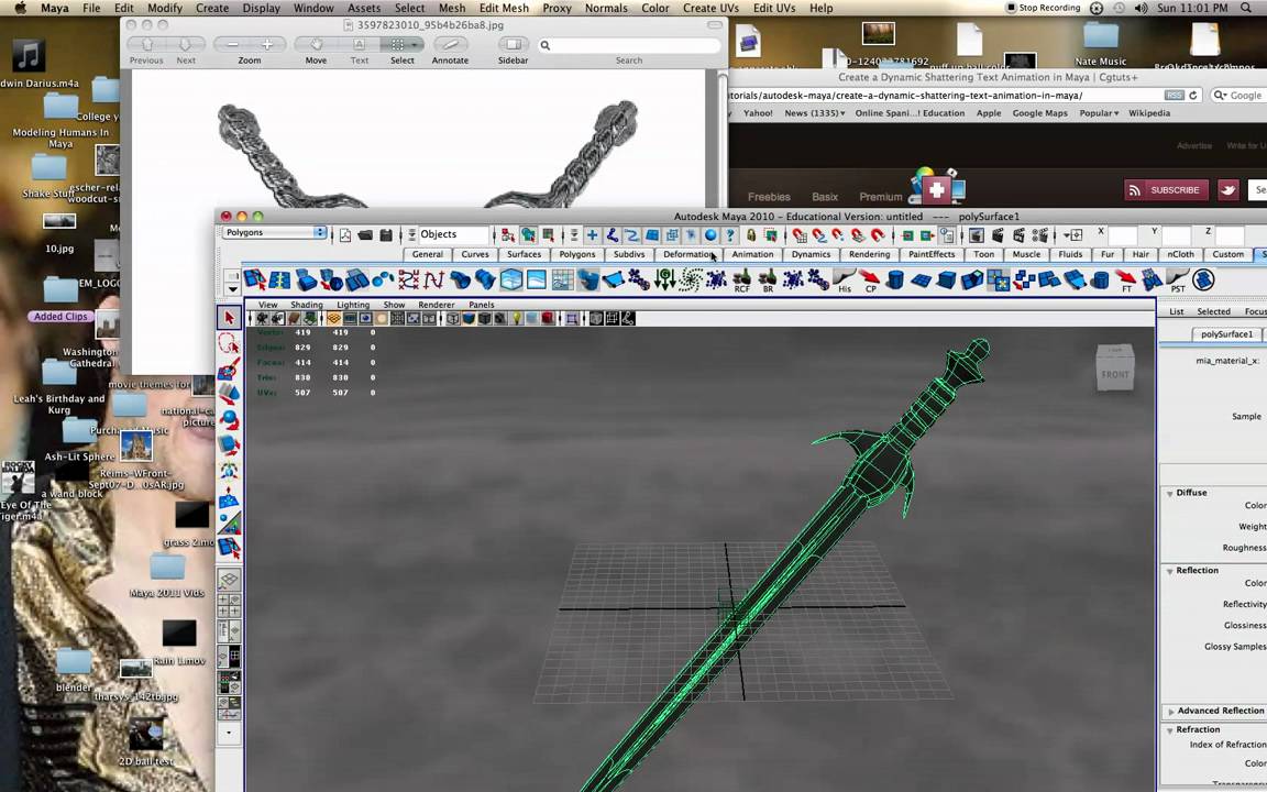 Creating a sword using Autodesk Maya (Part 4 of 5) - YouTube