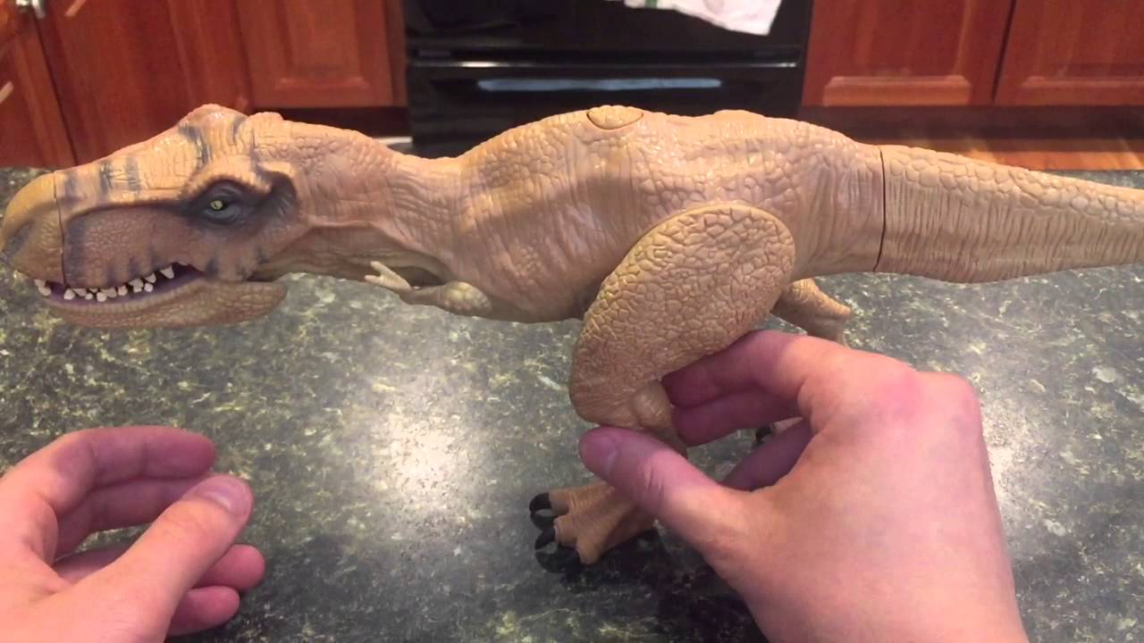 Jurassic World Chomping T-Rex Toy Review - YouTube