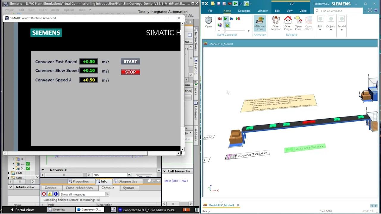 Tecnomatix Plant Simulation Virtual Commissioning Introduction - YouTube