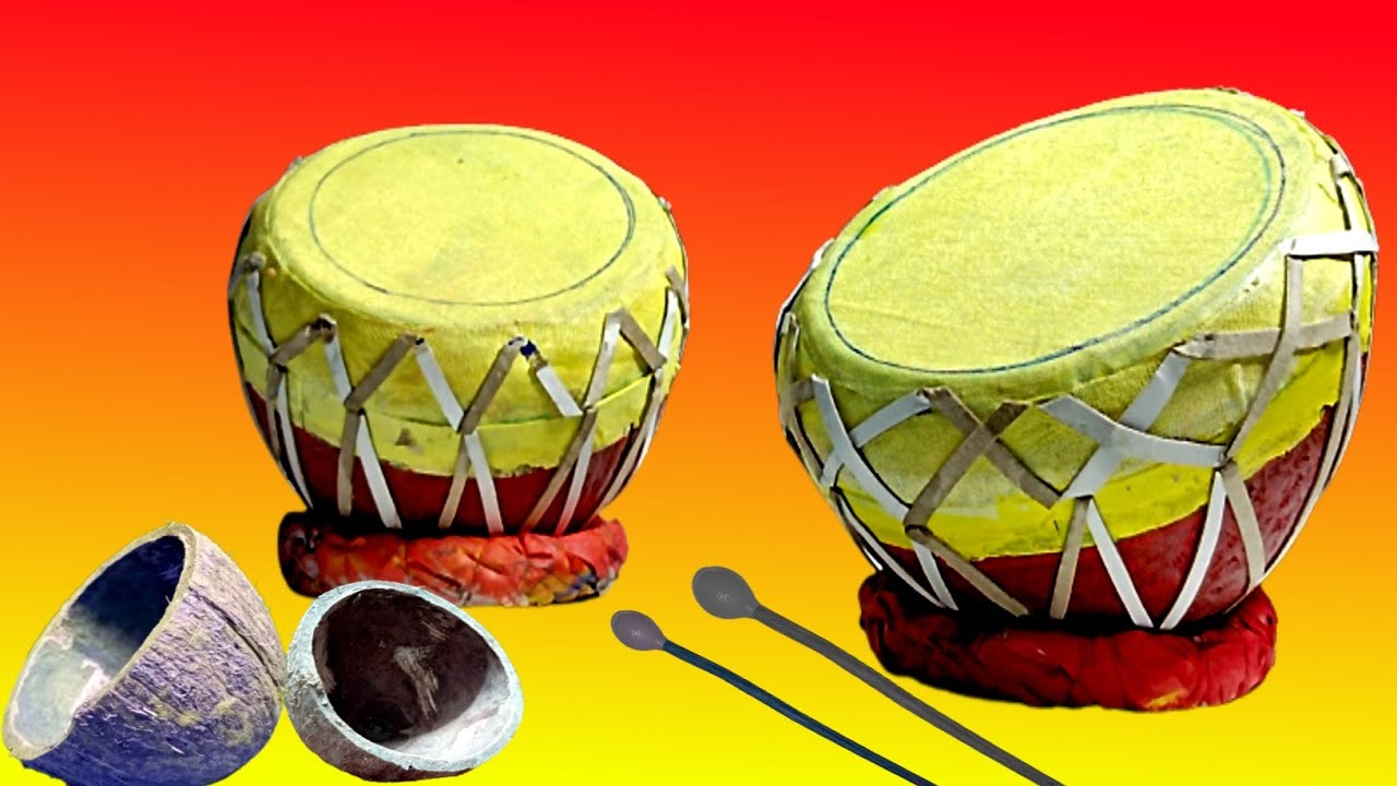 5 Min - Musical Instrument Craft With Coconut Shell | DIY- How to Make ...
