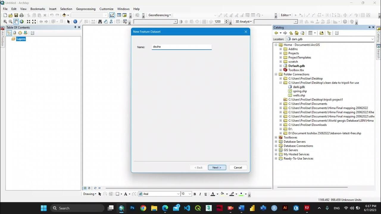 Create Geodatabase Dataset Feature Dataset Youtube