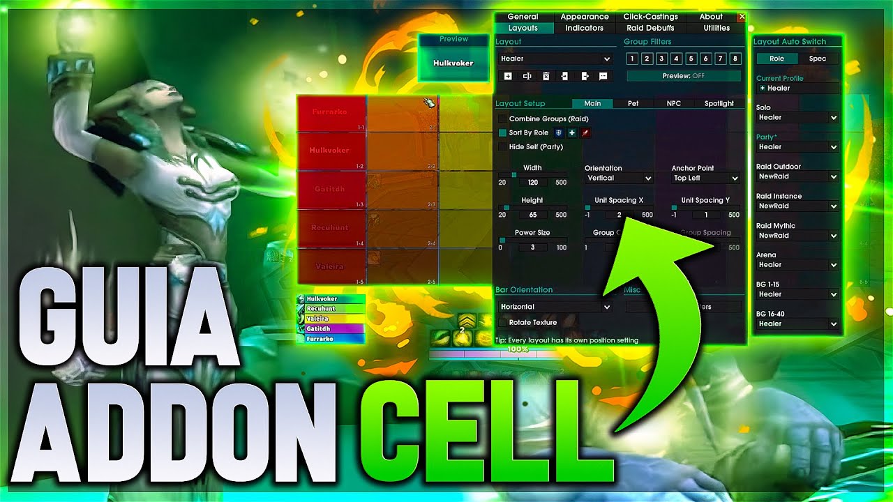 GUIA ADDON CELL PARA CURAR EN WORLD OF WARCRAFT TWW - YouTube