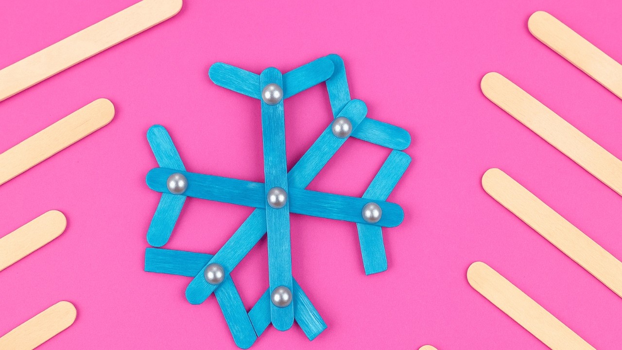 How to Make Popsicle Stick Snowflake | Creative Popsicle Stick ...