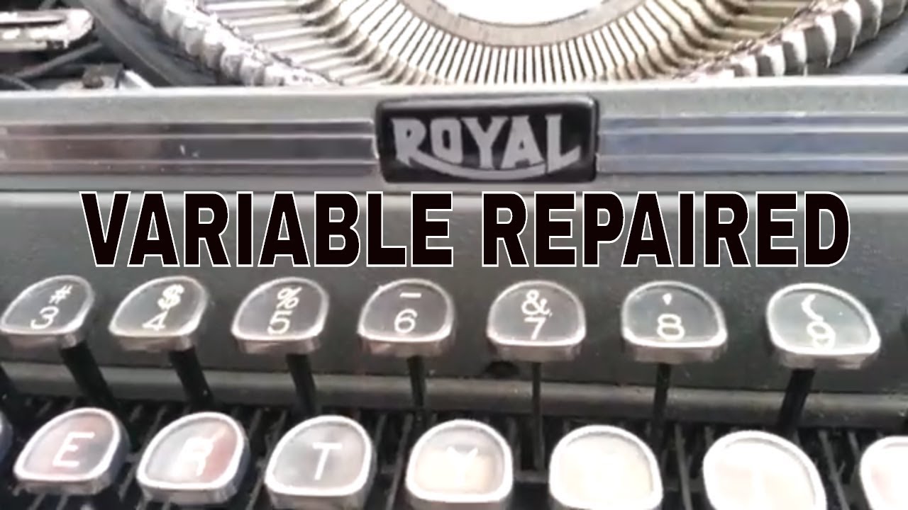 Royal Typewriter Platen Variable Repair, Roller Removal - YouTube