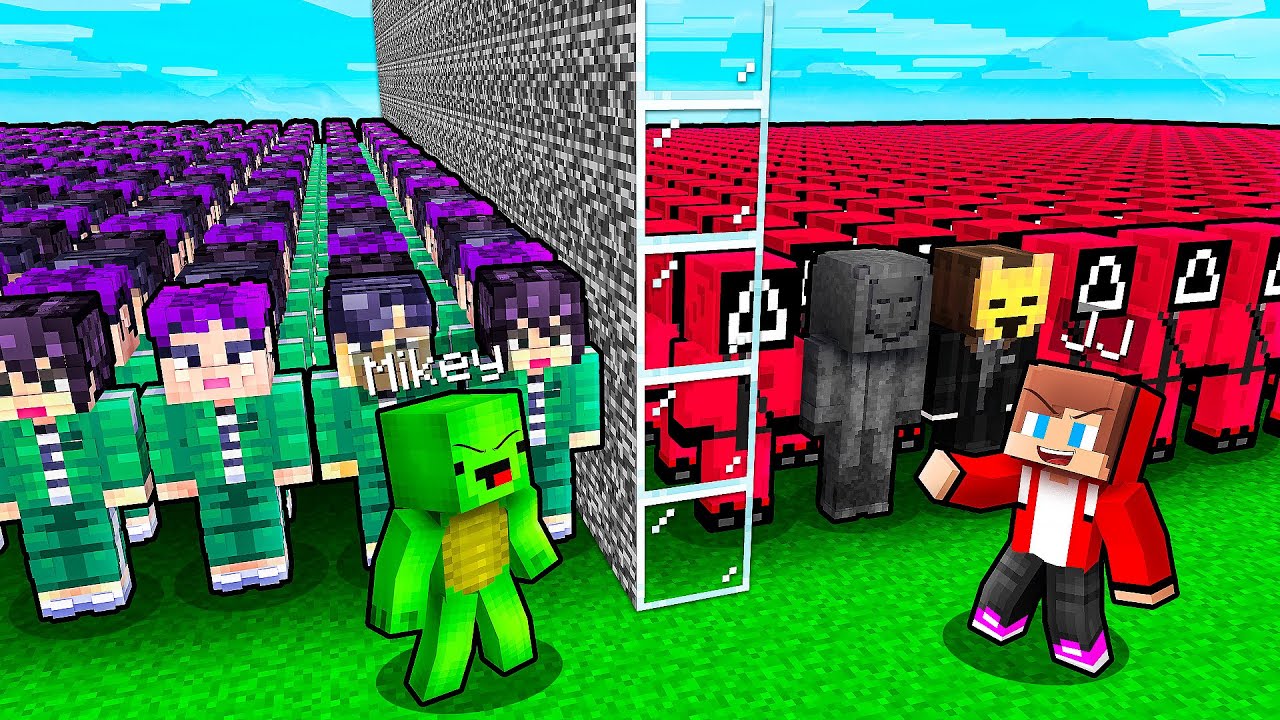 JJ and Mikey: SQUID GAME 3 Army Battle in Minecraft - Maizen - YouTube