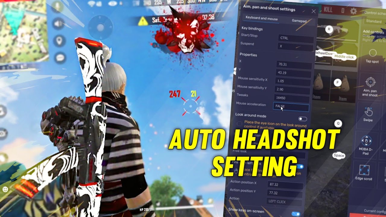 Bluestacks 5.2 auto headshot settings and sensitivity|| White 444 ...
