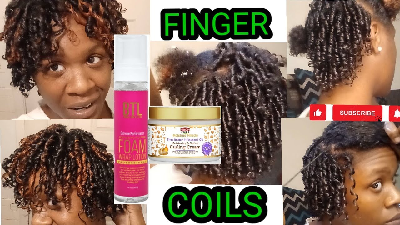 FINGER COILS: on your natural hair+SMALL HAIR TUTORIAL - YouTube