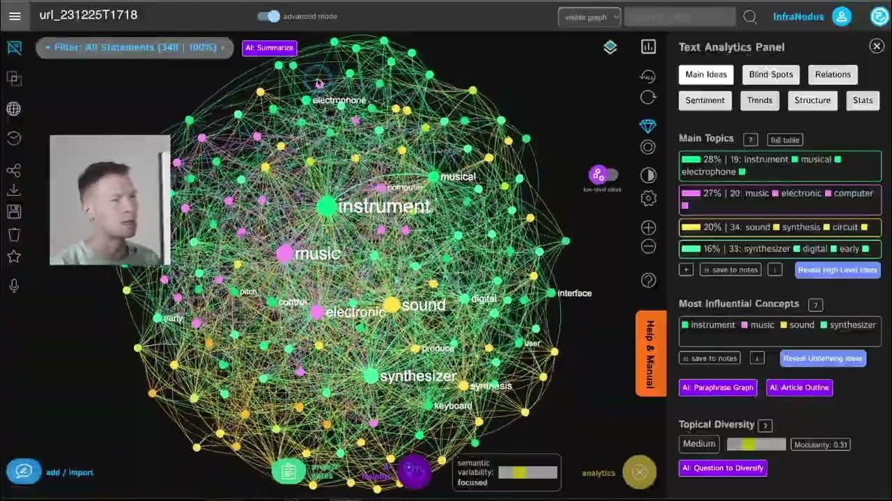 InfraNodus Interface Tutorial, Part 2: Import External Data - YouTube