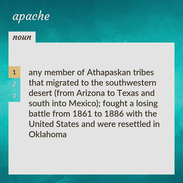Apache | meaning of Apache - YouTube