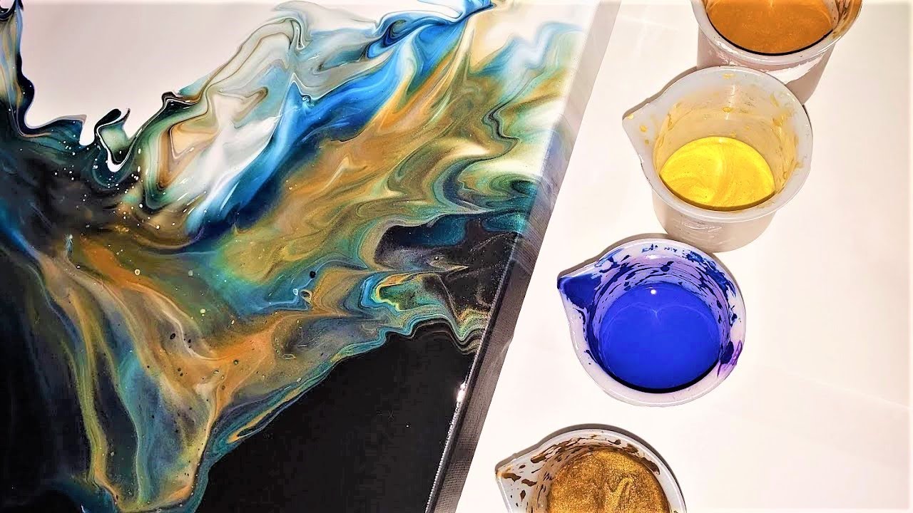 The most AMAZING Color Palette! Acrylic Pouring | Fluid Acrylics - YouTube