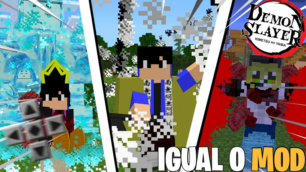 A ADDON (IDÊNTICA ao MOD) de DEMON SLAYER ATUALIZOU para MINECRAFT PE ...