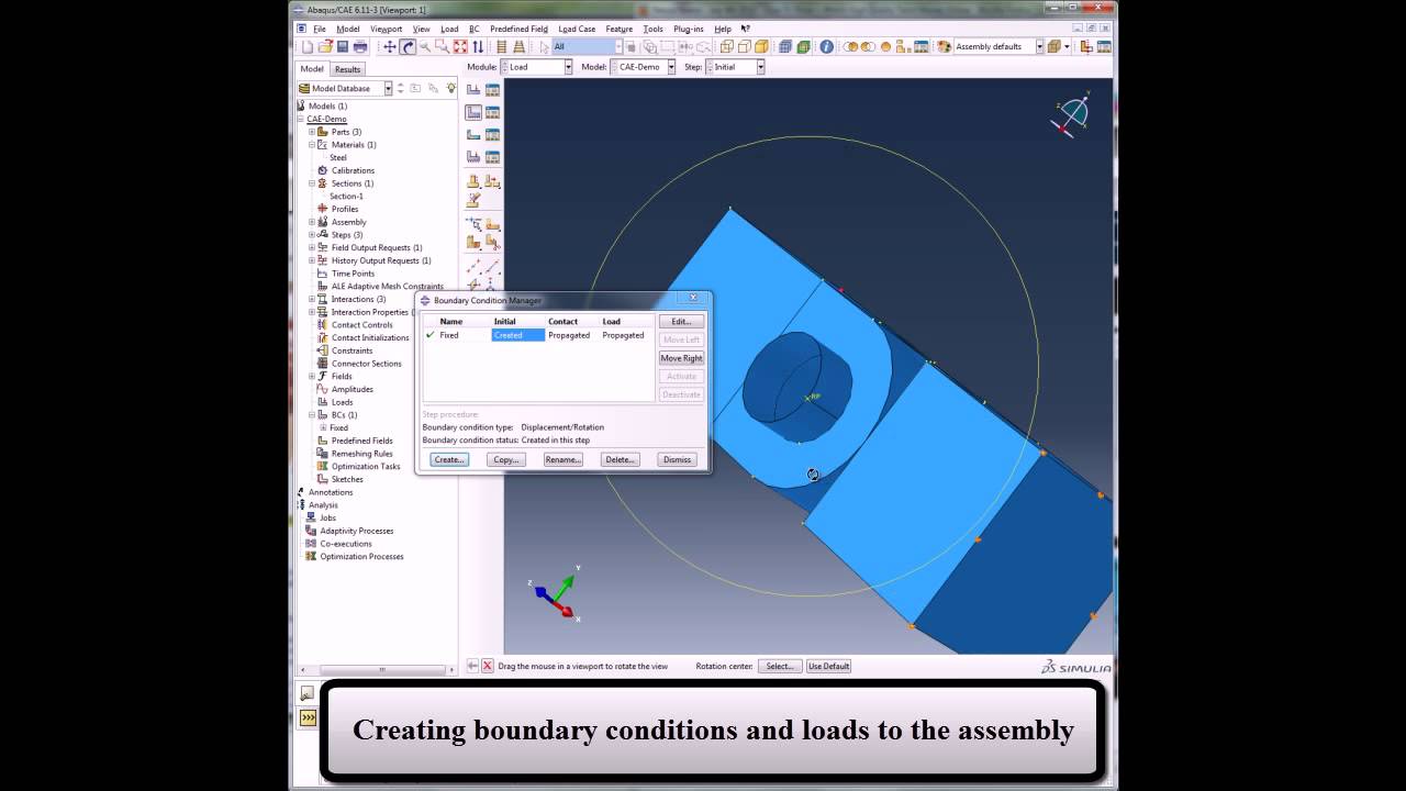 SIMULIA Abaqus CAE Demo Hinge analysis - YouTube