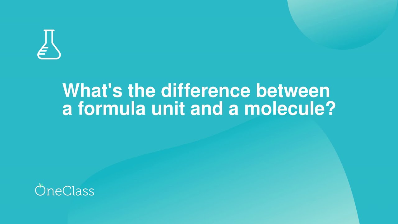 What's the difference between a formula unit and a molecule? - YouTube