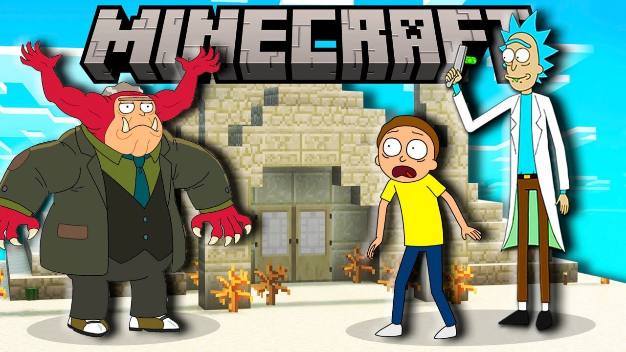 Rick And Morty Play Minecraft - YouTube