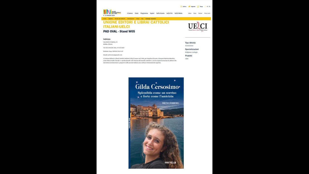 Presentazione del Libro "Gilda Cersosimo Splendida come un sorriso e ...