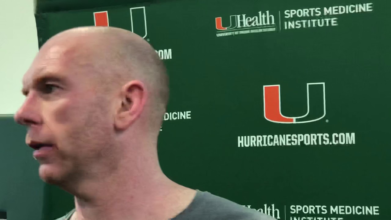 Miami Hurricanes OL Coach Butch Barry discusses his unit’s development ...