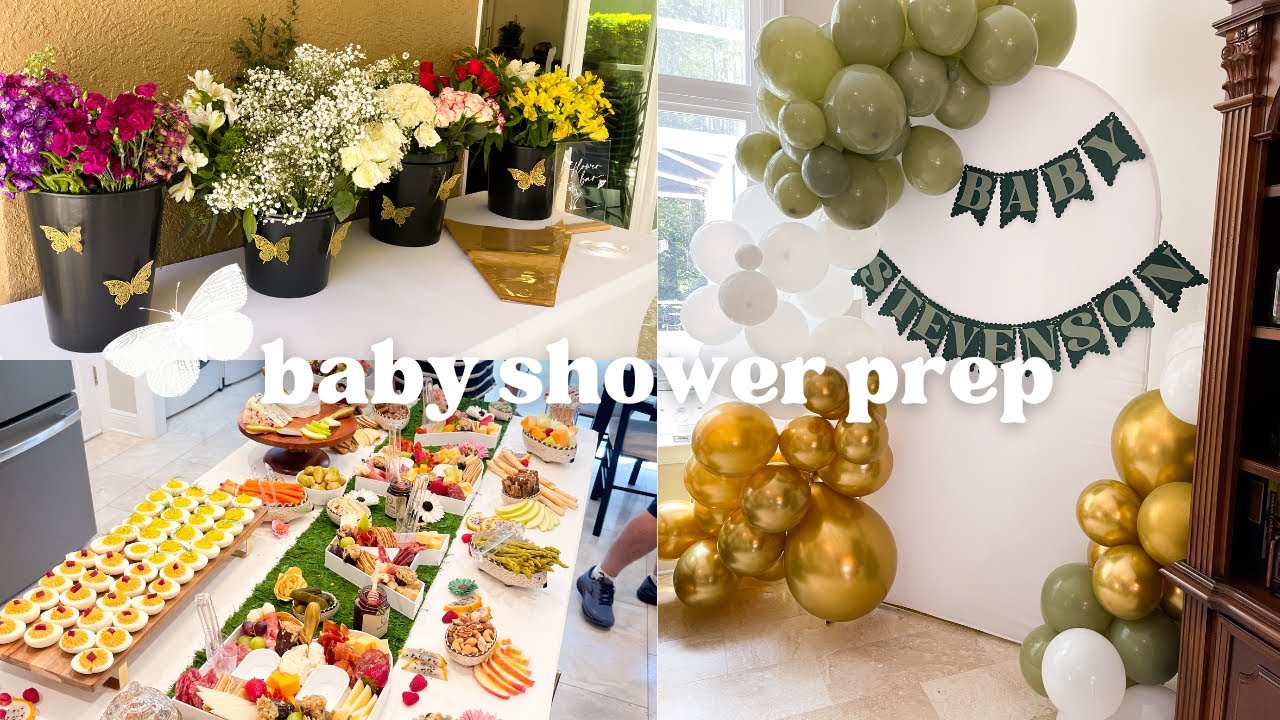 BABY SHOWER PREP - little love bug baby shower behind the scenes - YouTube