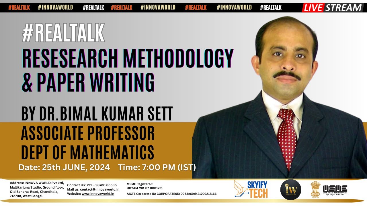 Research Methodology and Paper writing by Dr.Bimal Kumar Sett || # ...
