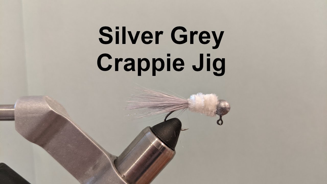 Hand Tied - Silver Grey Crappie Jig - YouTube