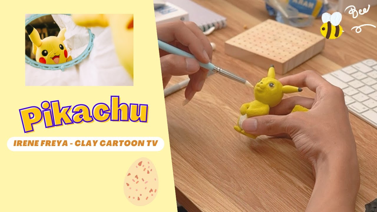 How to make a mini Pikachu clay so cute | Everyone will like the most ...