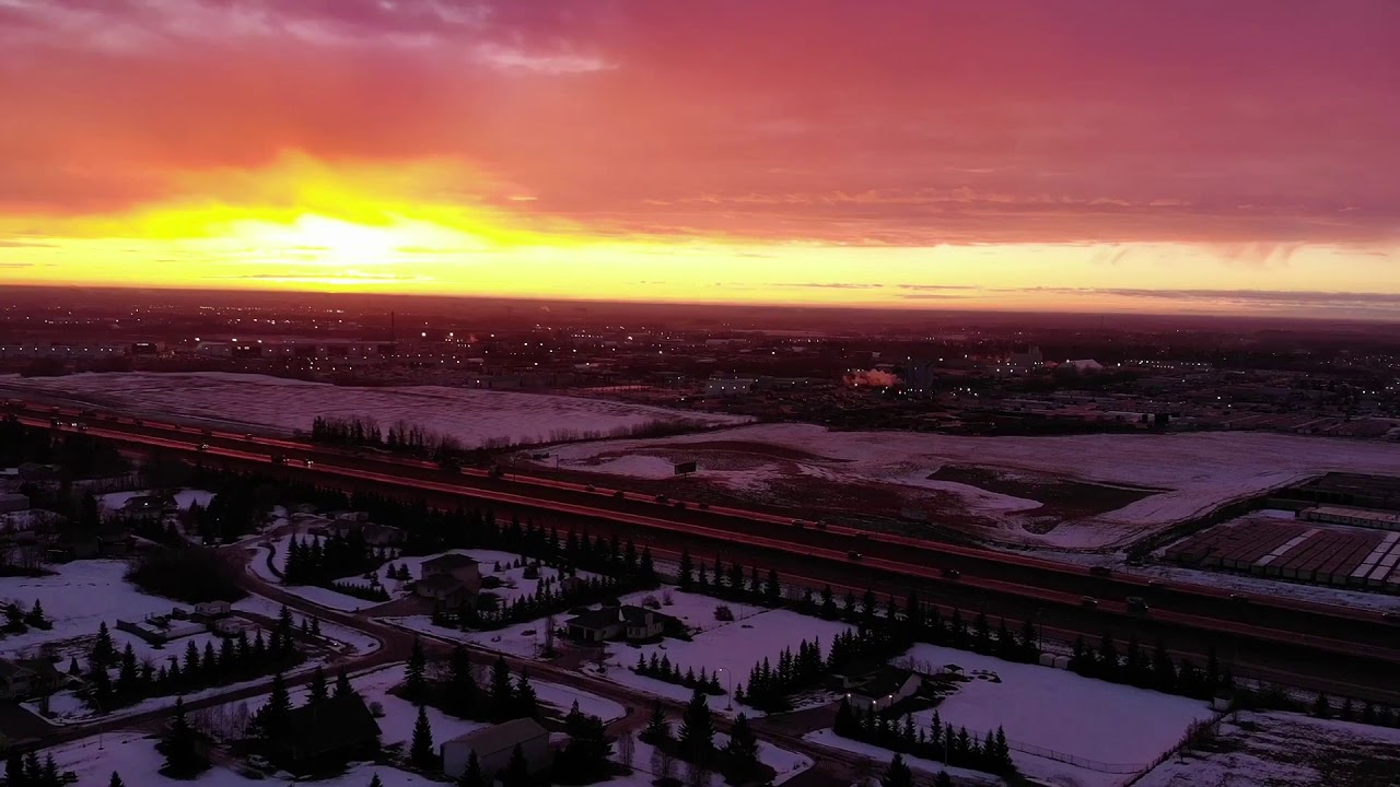 Sunrise over Edmonton - YouTube