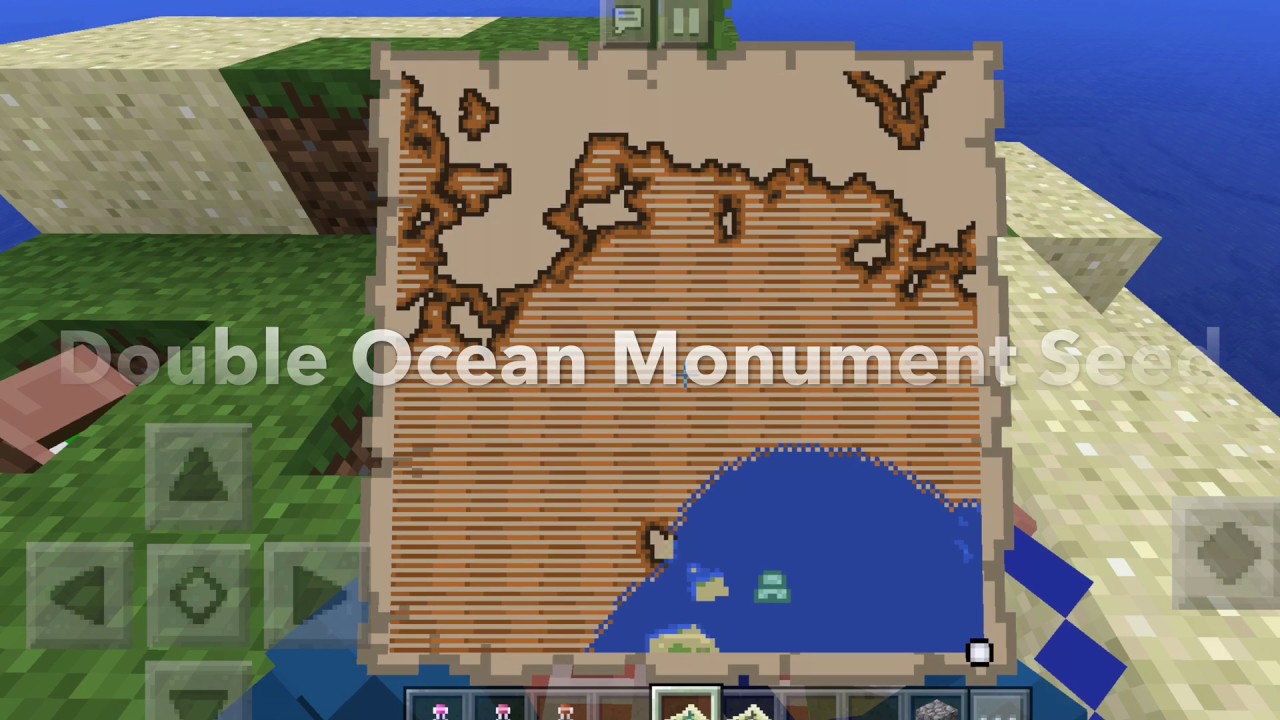 DOUBLE OCEAN MONUMENT SEED! (MCPE) - YouTube
