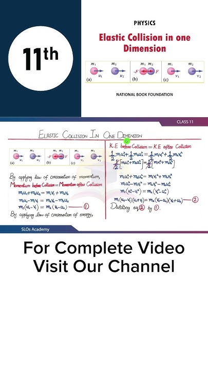 Elastic Collision In One Dimension | NBF | Class 11th Physics CH No 03 - YouTube