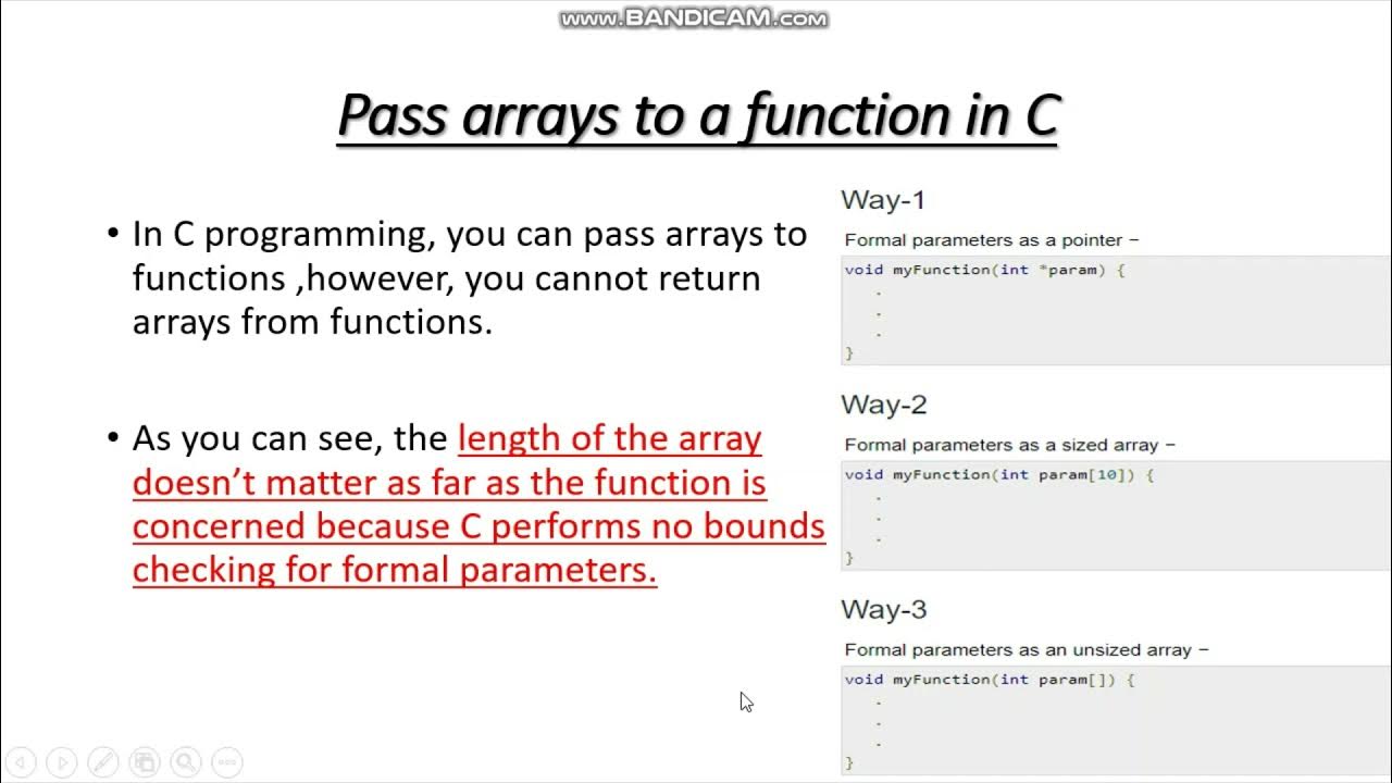 32 C Arrays In Arabic Youtube