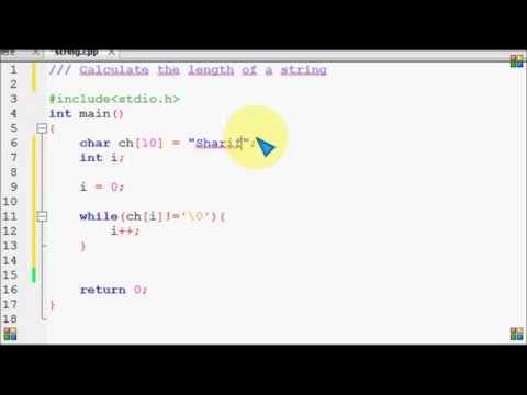 Bangla C programming tutorial 58 Calculate the length of a string ...