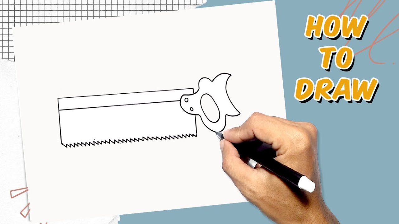 How to Draw Tenon Saw - YouTube