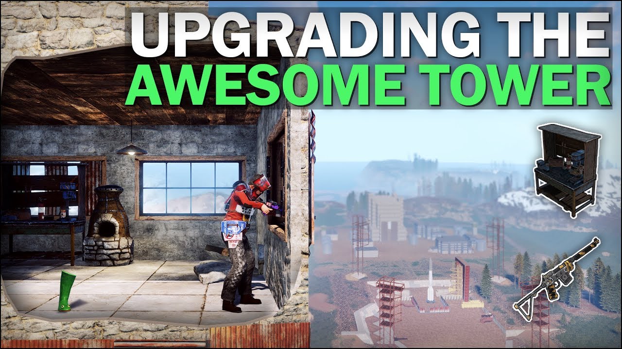 UPGRADING the AWESOME TOWER Base! - Rust Solo Survival - YouTube