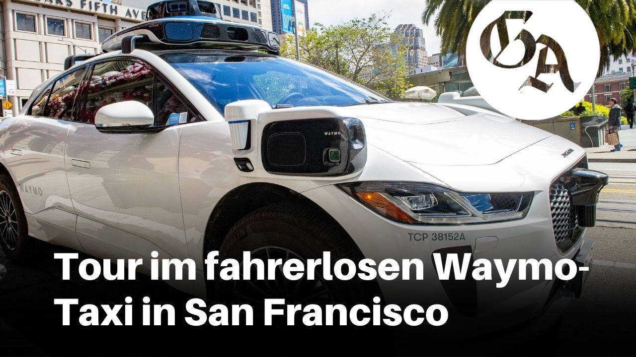 Unterwegs im fahrerlosen Waymo-Taxi in San Francisco - YouTube