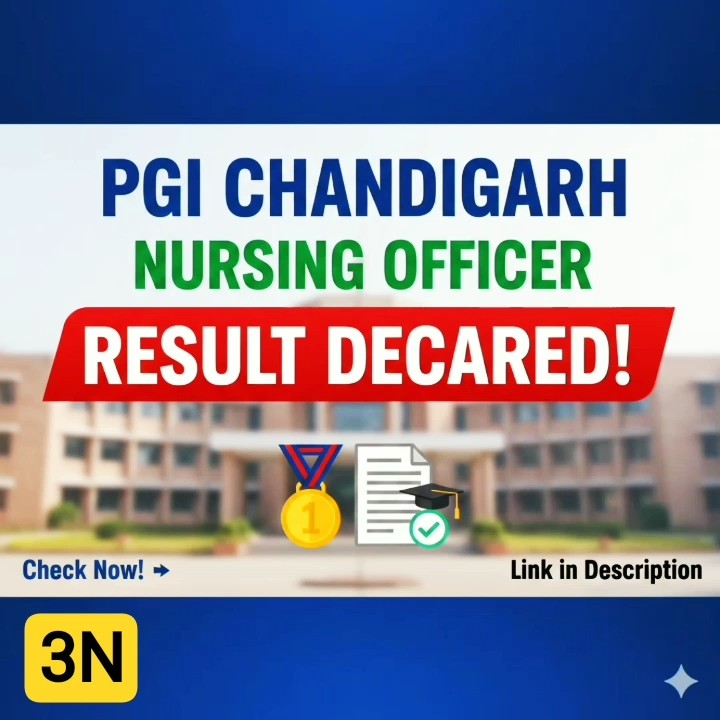 pgi chandigarh nursing officer result declared 2025 - YouTube