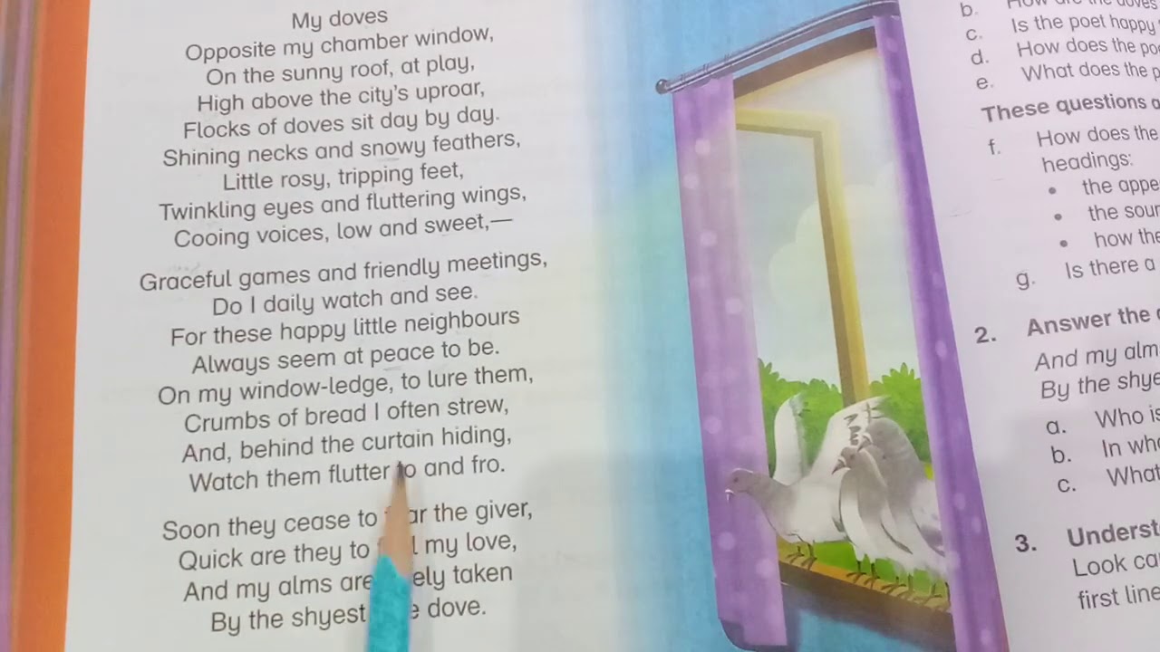 New Oxford Modern English grade four poem 'My Doves ' Reading with ...