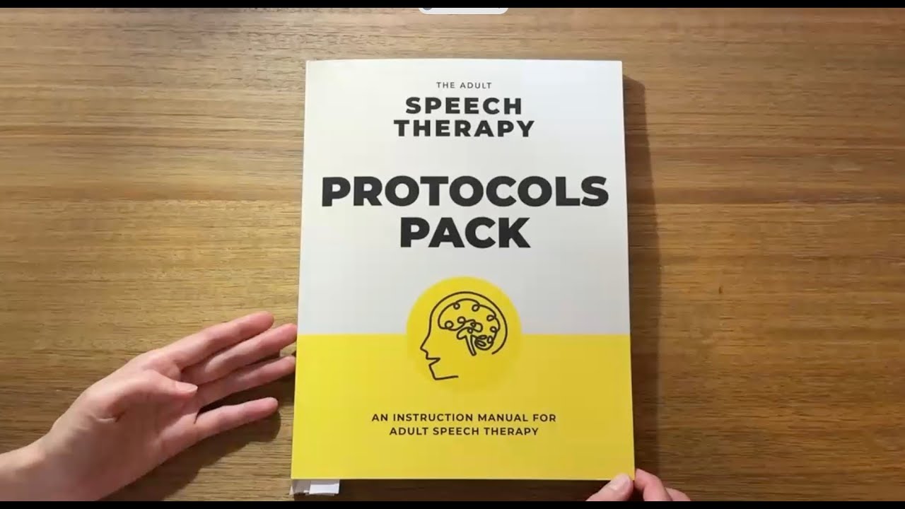 The Adult Speech Therapy Protocols Pack - YouTube