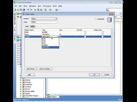 How To Create Simple Table With Oracle Sql Developer - Youtube