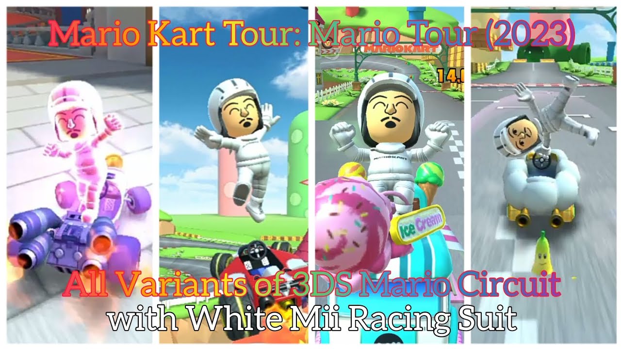 All Variants of 3DS Mario Circuit with White Mii Racing Suit | Mario ...