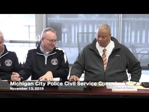 Michigan City Police Civil Service Commission November 13, 2019 - YouTube