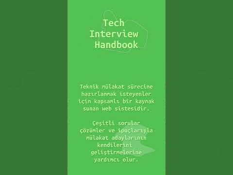 Tech Interview Handbook - YouTube