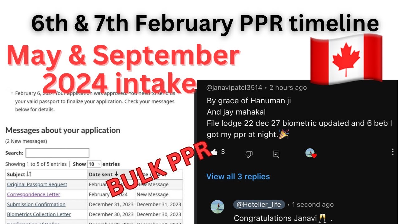 7th February ppr request timeline 🇨🇦| Today’s ppr request timeline ...