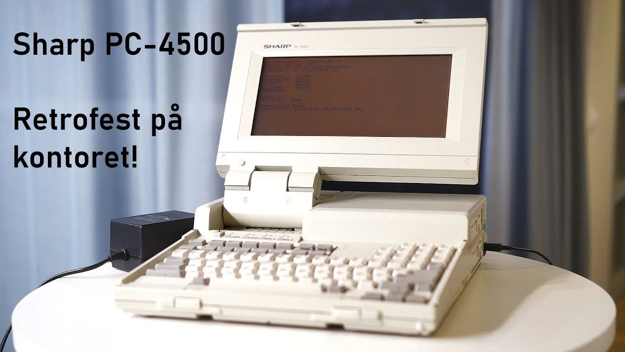 Sharp PC-4500 på kontoret – het bärbar dator anno 1987 - YouTube