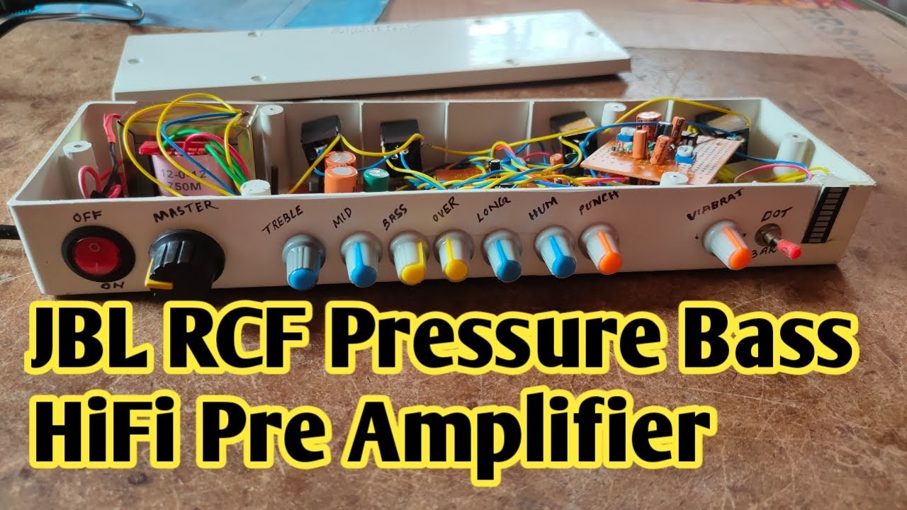 JBL RCF Pressure Bass HiFi Pre Amplifier - YouTube