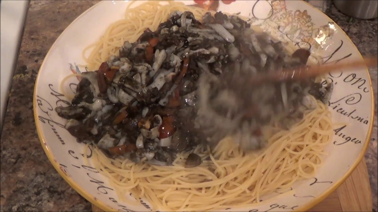How to Make the Best Cuttlefish with Tomato, Ink, Pasta. - YouTube