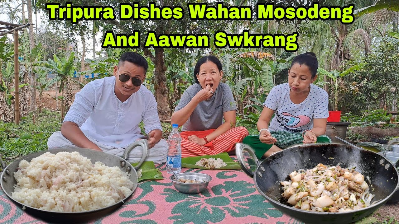 Tripura Popular Traditional Dishes | Fried Pork Salad And Sticky Rice | Wahan Mosodeng Aawan ...