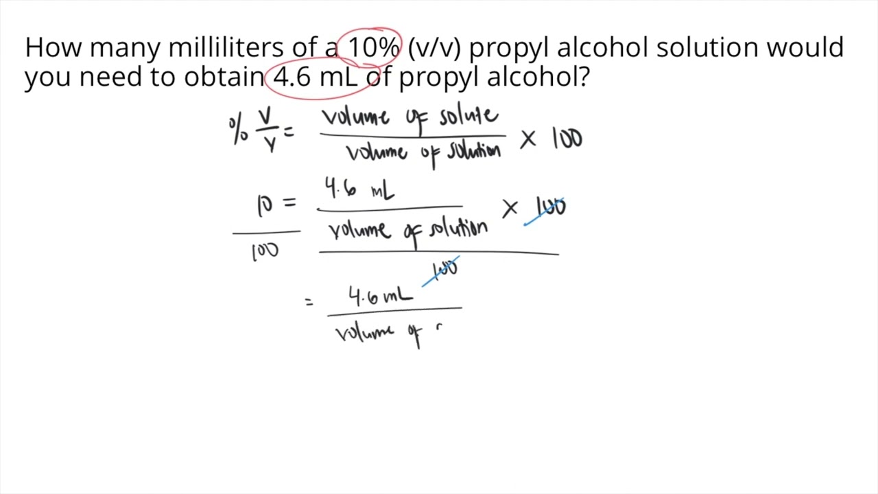 How Many Milliliters Of A 10 v v Propyl Alcohol Solution Would You How Many Milliliters Of A 10 v v Propyl Alcohol Solution Would You